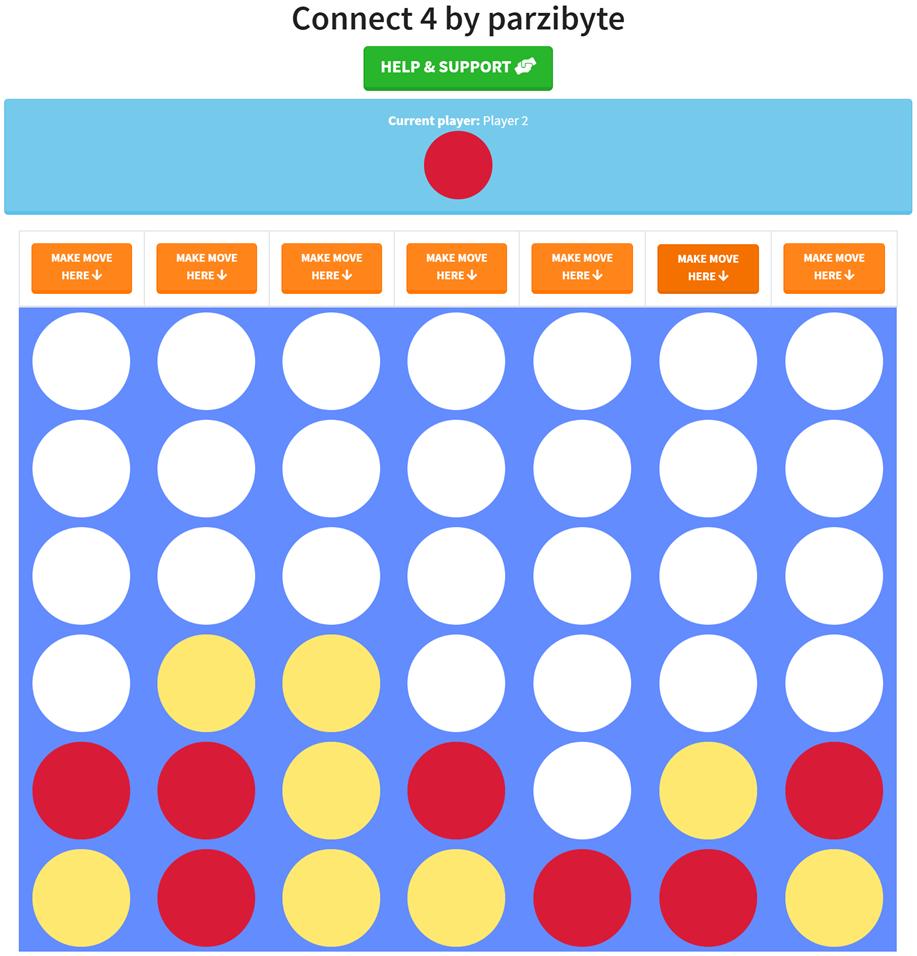 Connect 4 in JavaScript, HTML - Web version