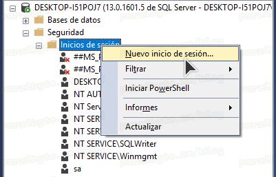 Añadir usuario en SQL Server - Nuevo inicio de sesión | Parzibyte