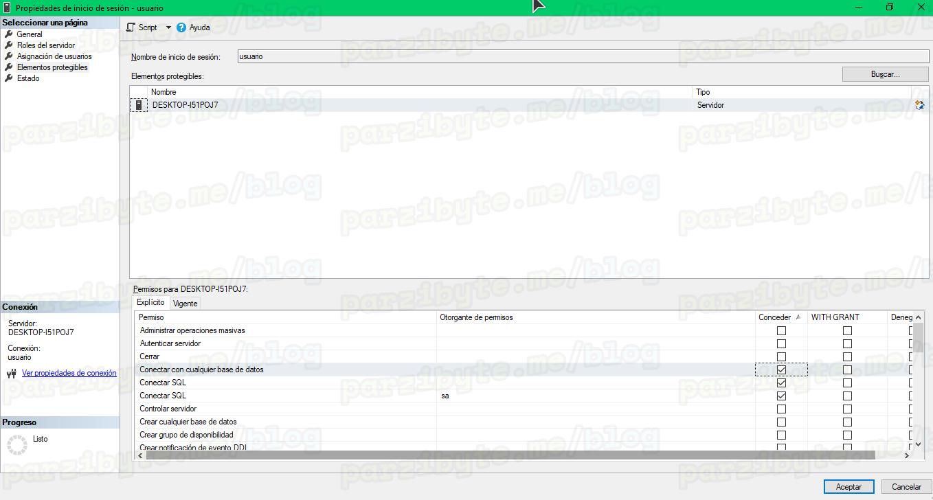 Añadir usuario en SQL Server - Nuevo inicio de sesión | Parzibyte