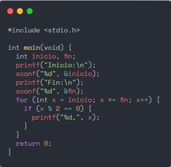 C - Números impares y pares en rango | Parzibyte