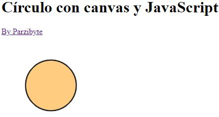 Dibujar círculo y medio círculo en Canvas con JavaScript | Parzibyte