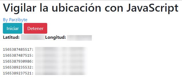 Obtener actualizaciones de ubicación con JavaScript | Parzibyte