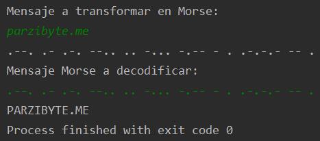 Traductor de código Morse en C | Parzibyte